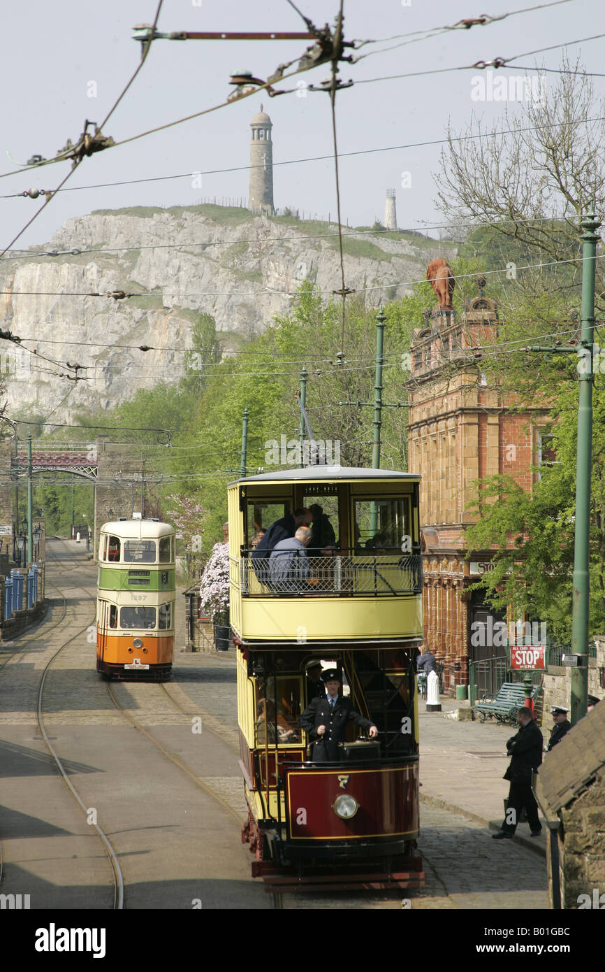 NATIONAL TRAMWAY MUSEUM,CRICH,ENGLAND Stock Photo - Alamy
