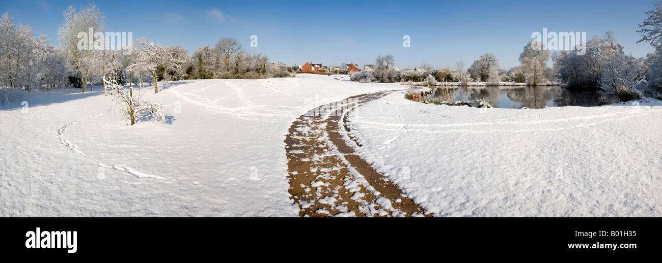 A snow covered rural landscape in the countryside Stock Photo - Alamy