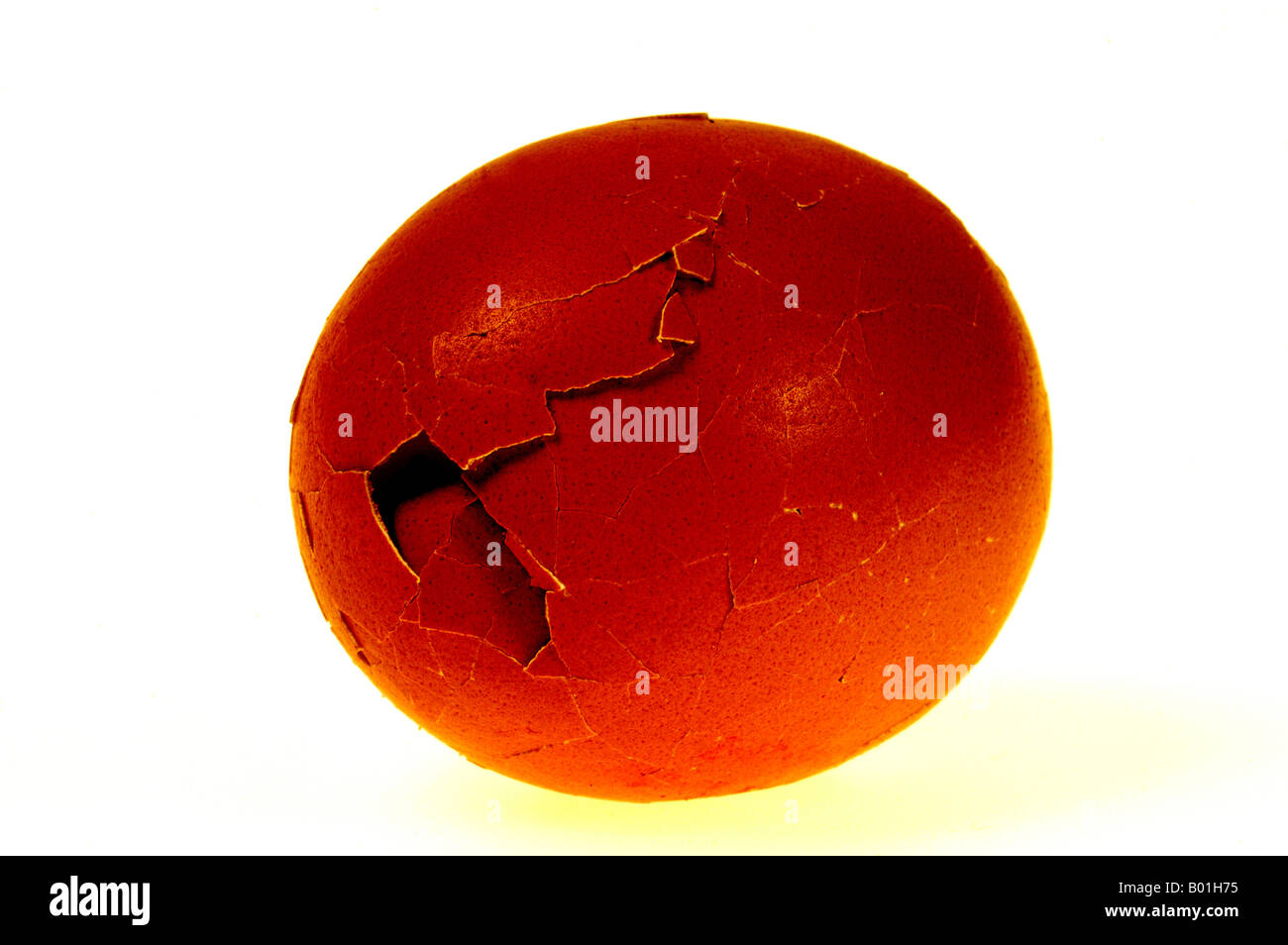 Cooked egg shell cracked digitally adapted Stock Photo - Alamy