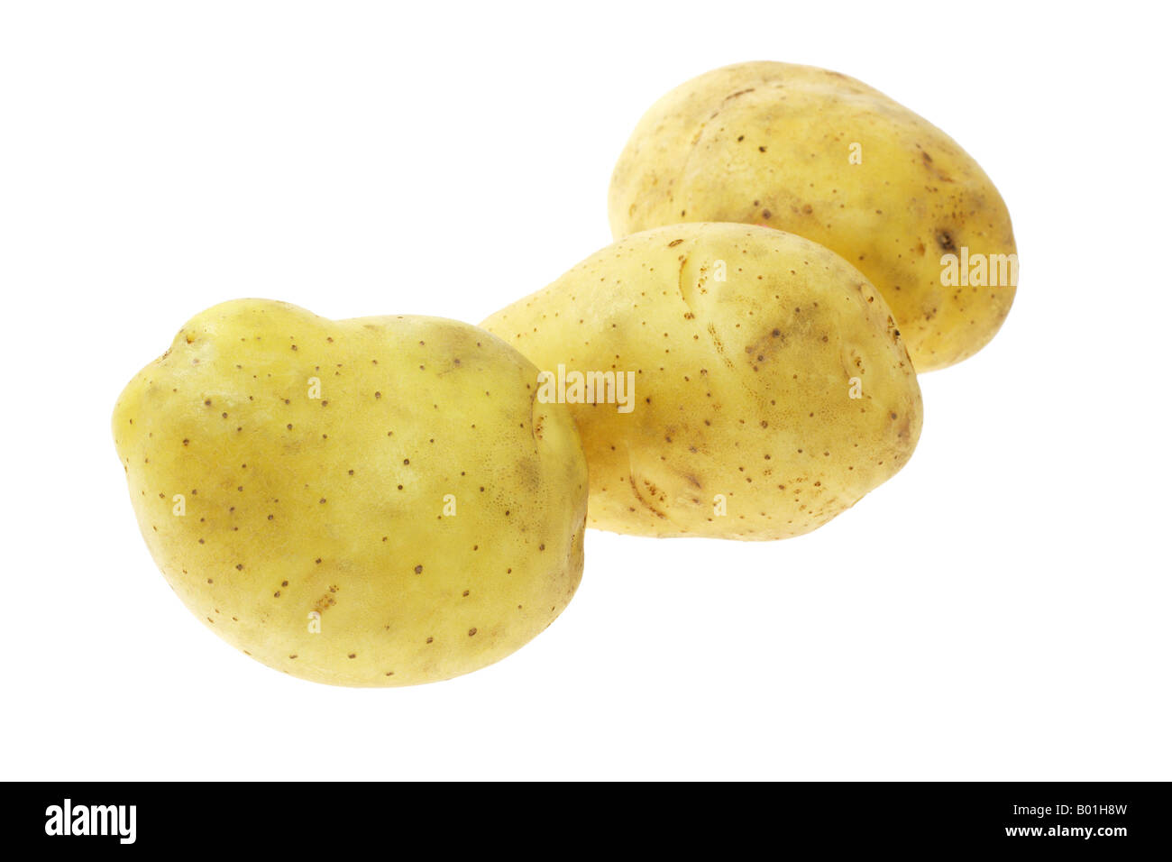 Fresh clean potatoes on white background Stock Photo - Alamy