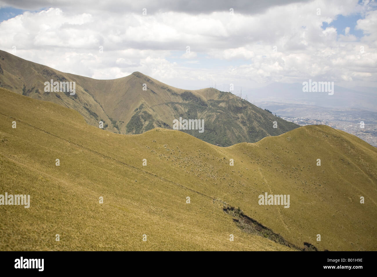 Guaga Pinchincha volcano 4000m altitude above Quito, CAPITAL OF Ecuador ...