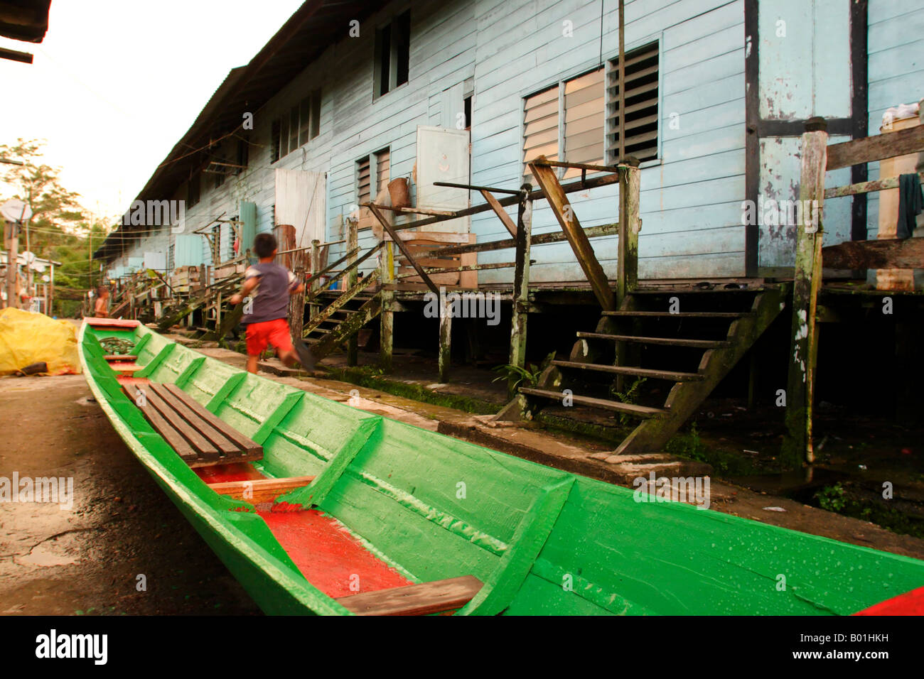Iban longhouse, Sarawak, Borneo Stock Photo - Alamy