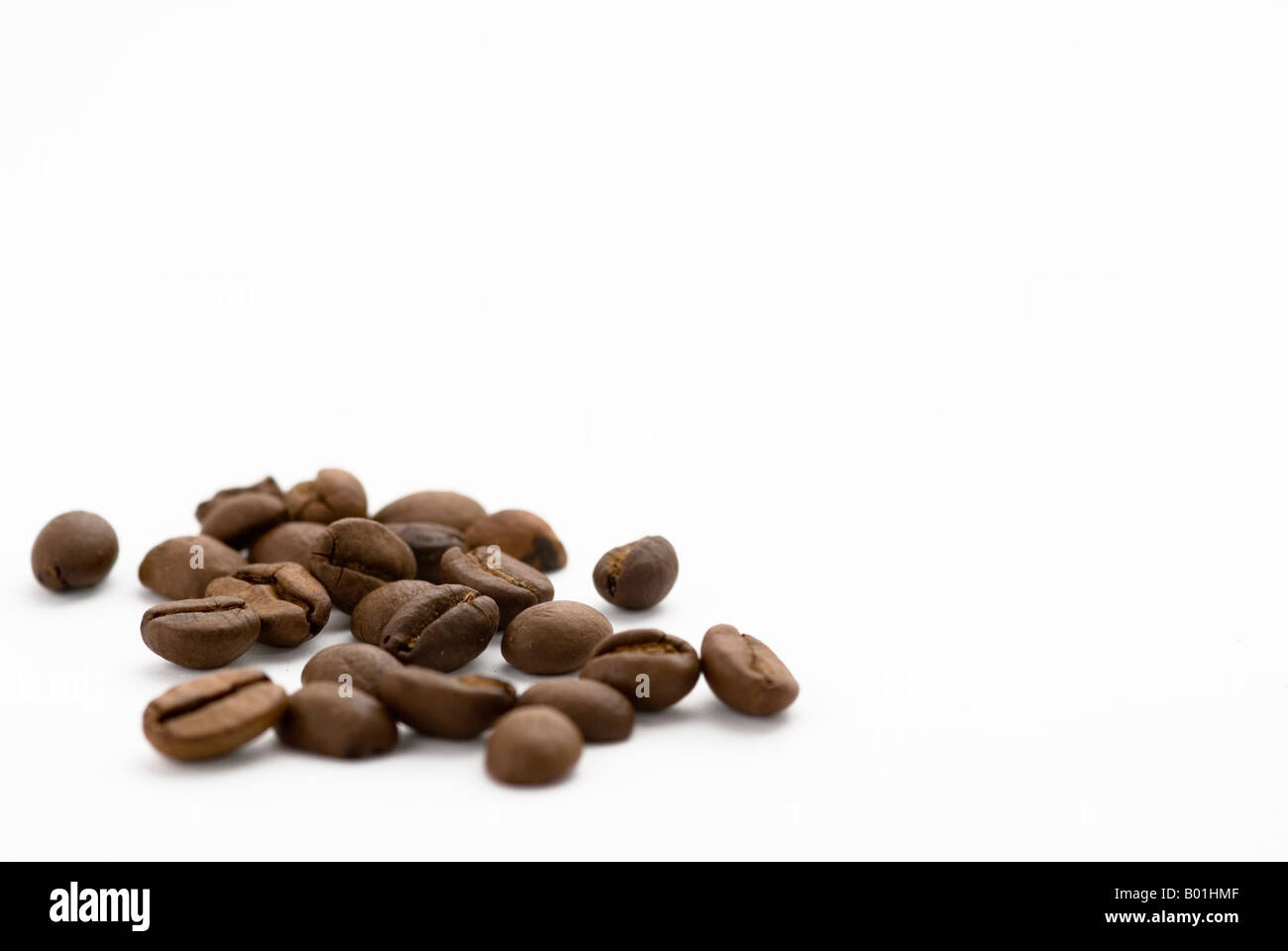 Coffee beans in white background Stock Photo - Alamy