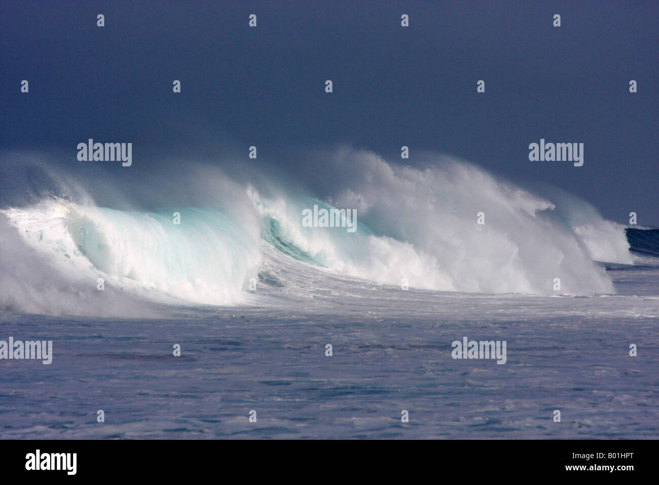 WILD SURFING WAVES ON THE NORTH COAST OF OAHU,HAWAII NEAR WAIMEA BEACH ...