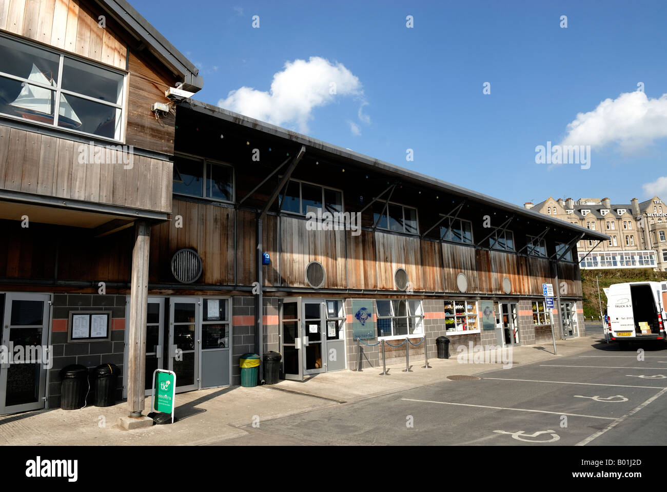 Rick Steins cookery school and chip shop Padstow Cornwall Stock Photo ...