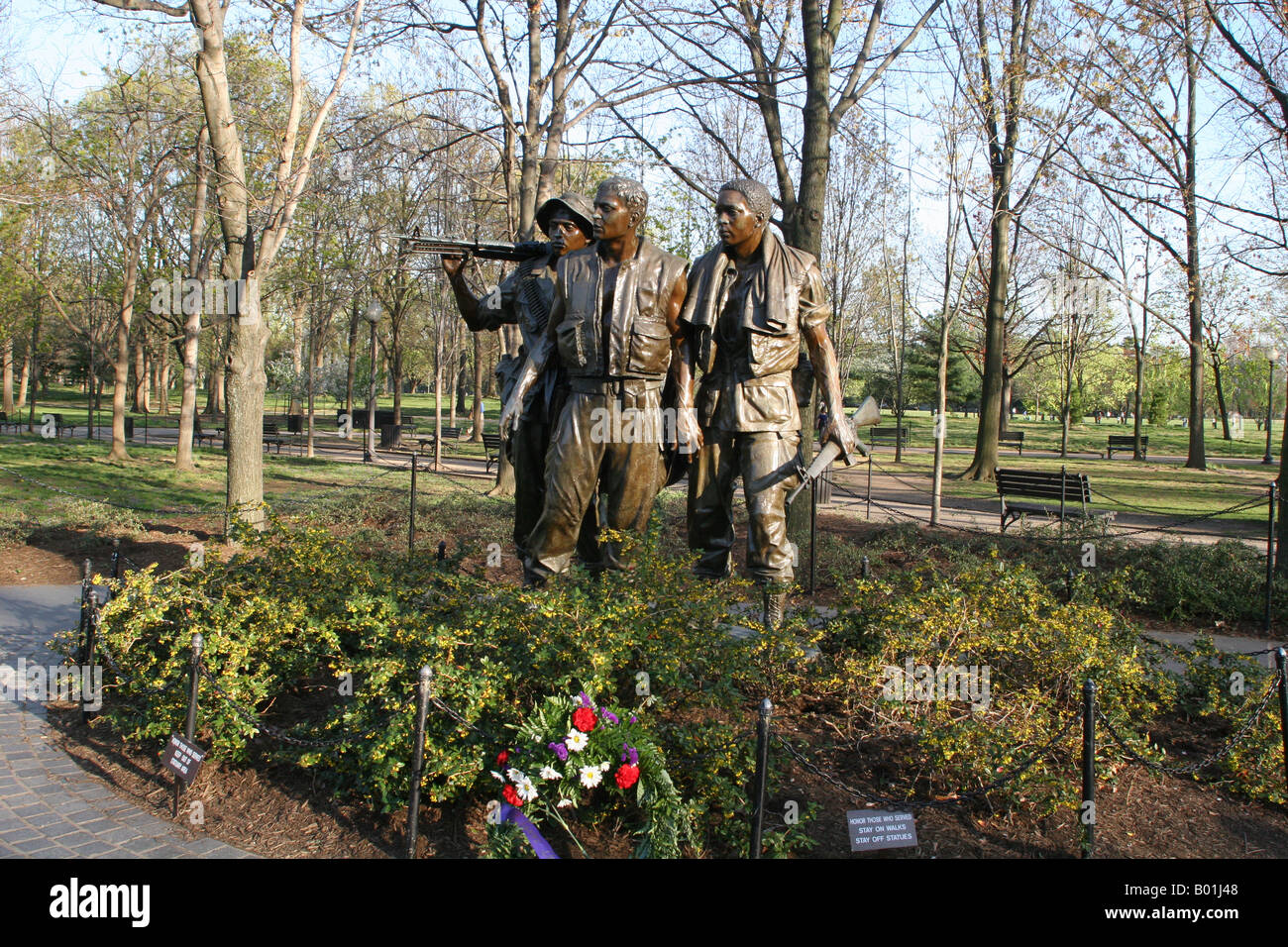 The Three Soldiers The Three Servicemen Washington DC Stock Photo - Alamy