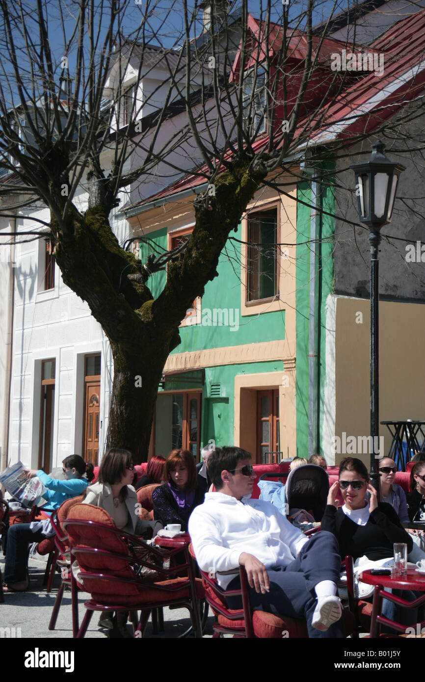 Cetinje Cafe Montenegro Stock Photo - Alamy