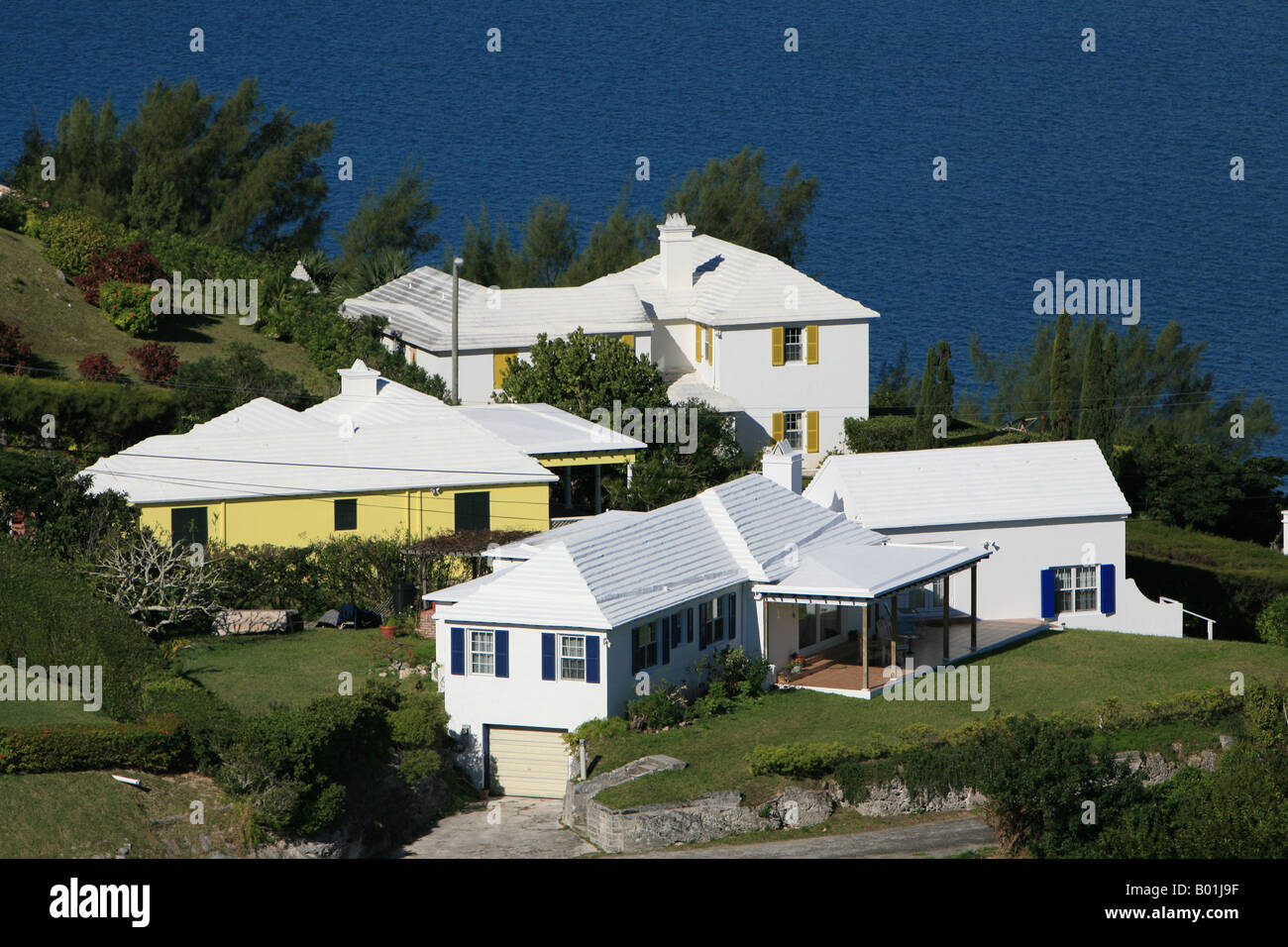 Houses on Bermuda Stock Photo - Alamy