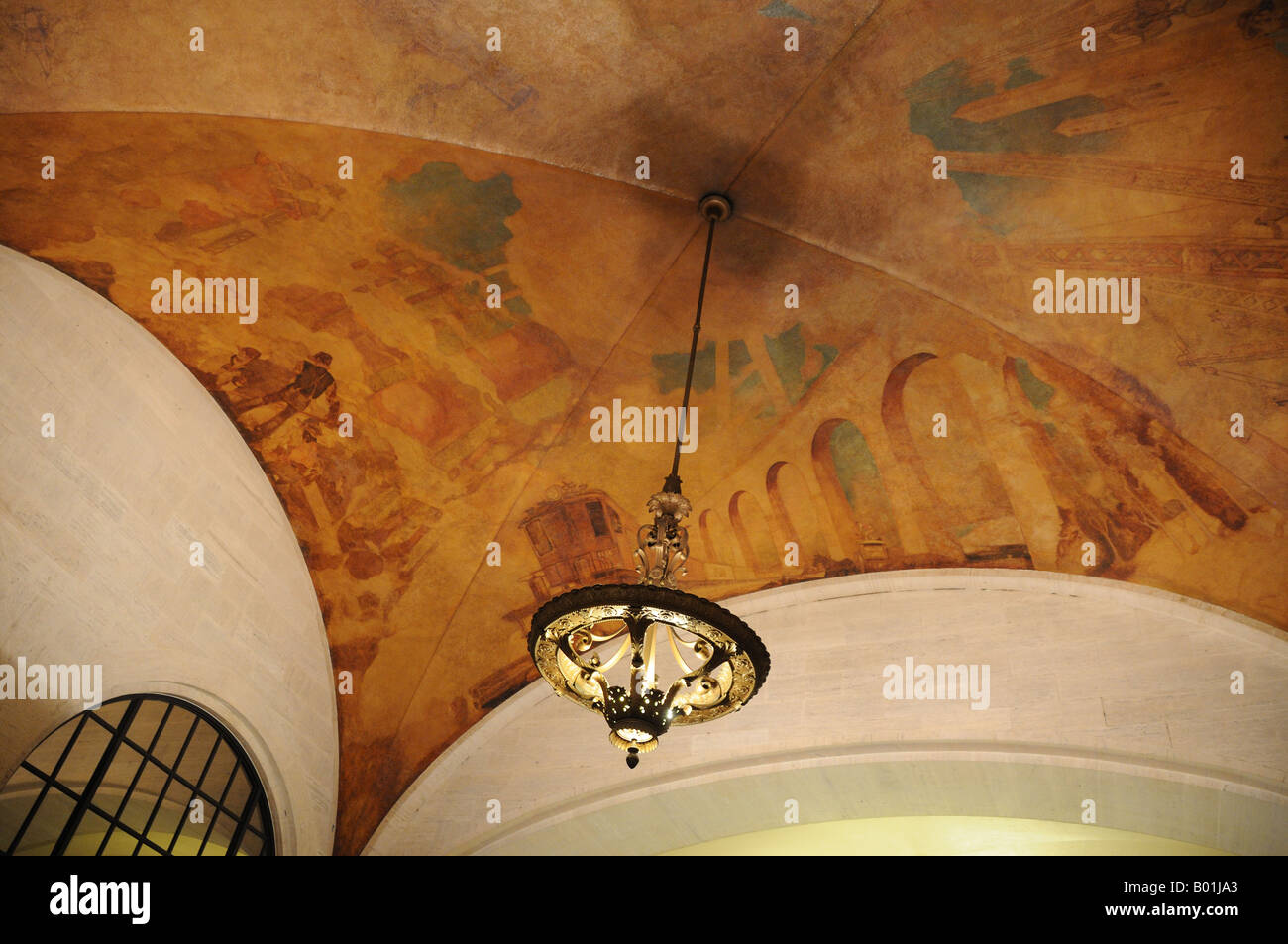 The ceiling of the grand central terminal in new york hi-res stock ...