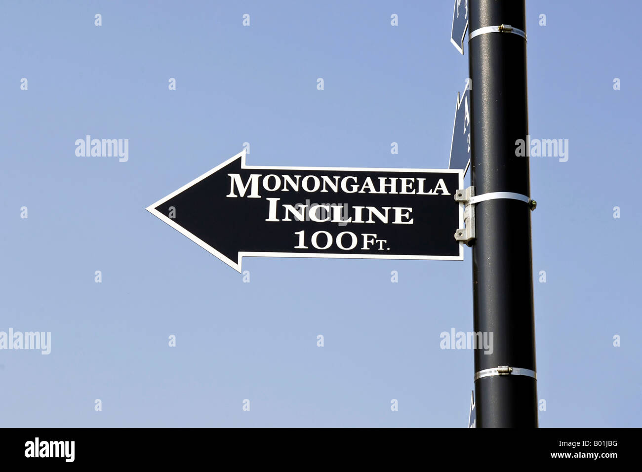 Sign pointing to the Mononghela Incline Pittsburgh Pennsylvania Stock ...