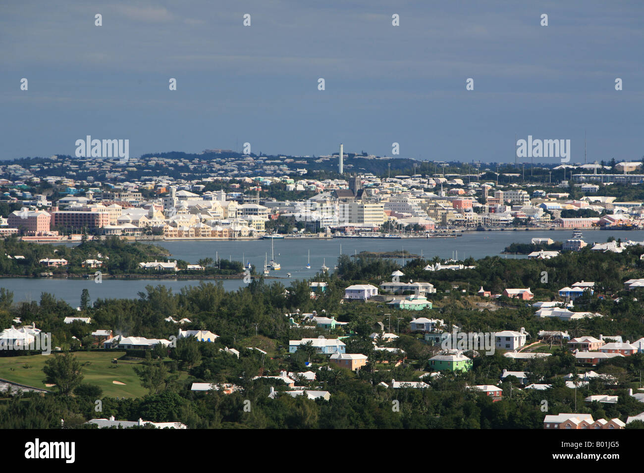 Hamilton port on Bermuda Stock Photo - Alamy