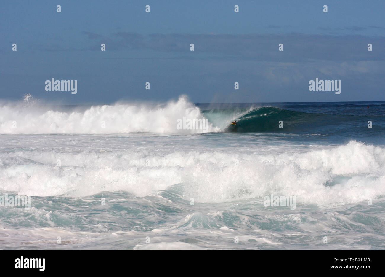 WILD SURFING WAVES ON THE NORTH COAST OF OAHU,HAWAII NEAR WAIMEA BEACH ...
