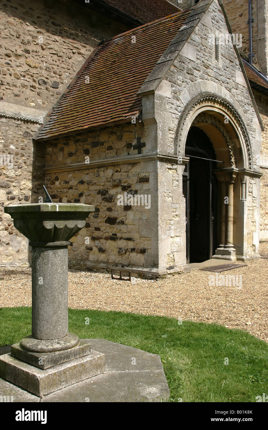 Entrance of St Michael's Church, Stewkley, Buckinghamshire, UK Stock ...