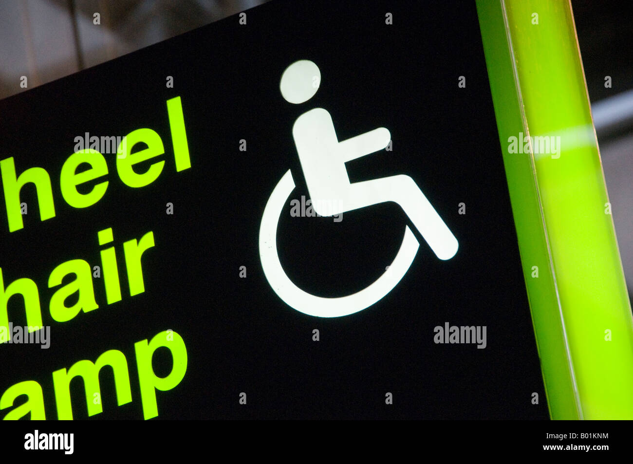 Wheelchair symbol on sign Stock Photo - Alamy