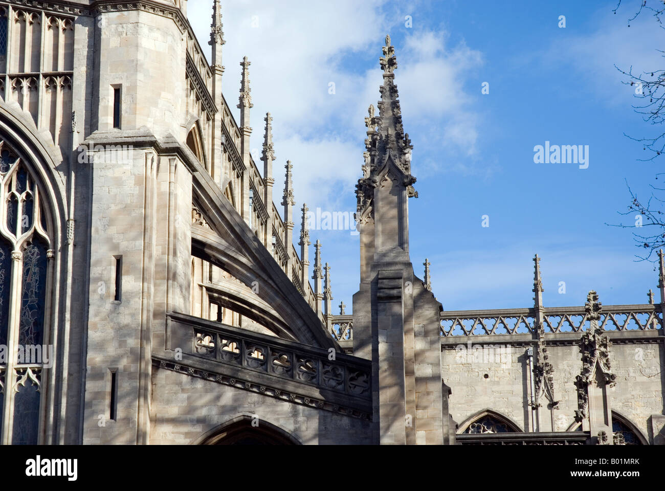 Flying buttresses on St Mary Redcliffe Church, Bristol UK Stock Photo ...