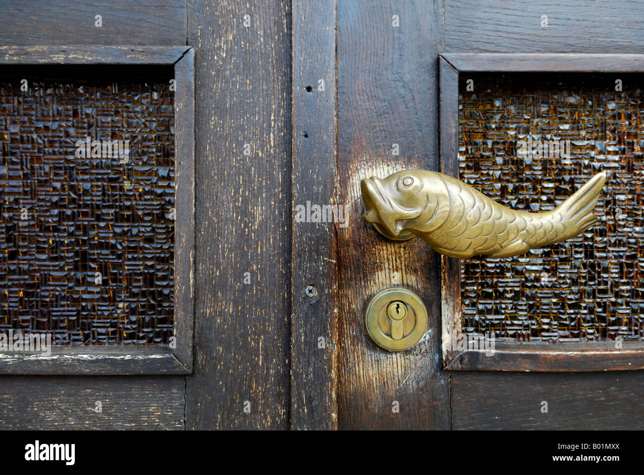 Fish shaped door handle, Makarska, Croatia Stock Photo - Alamy