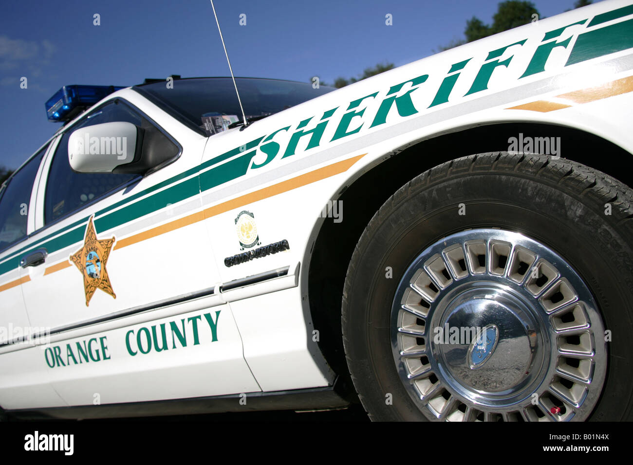 CLASSIC US POLICE CAR Stock Photo - Alamy
