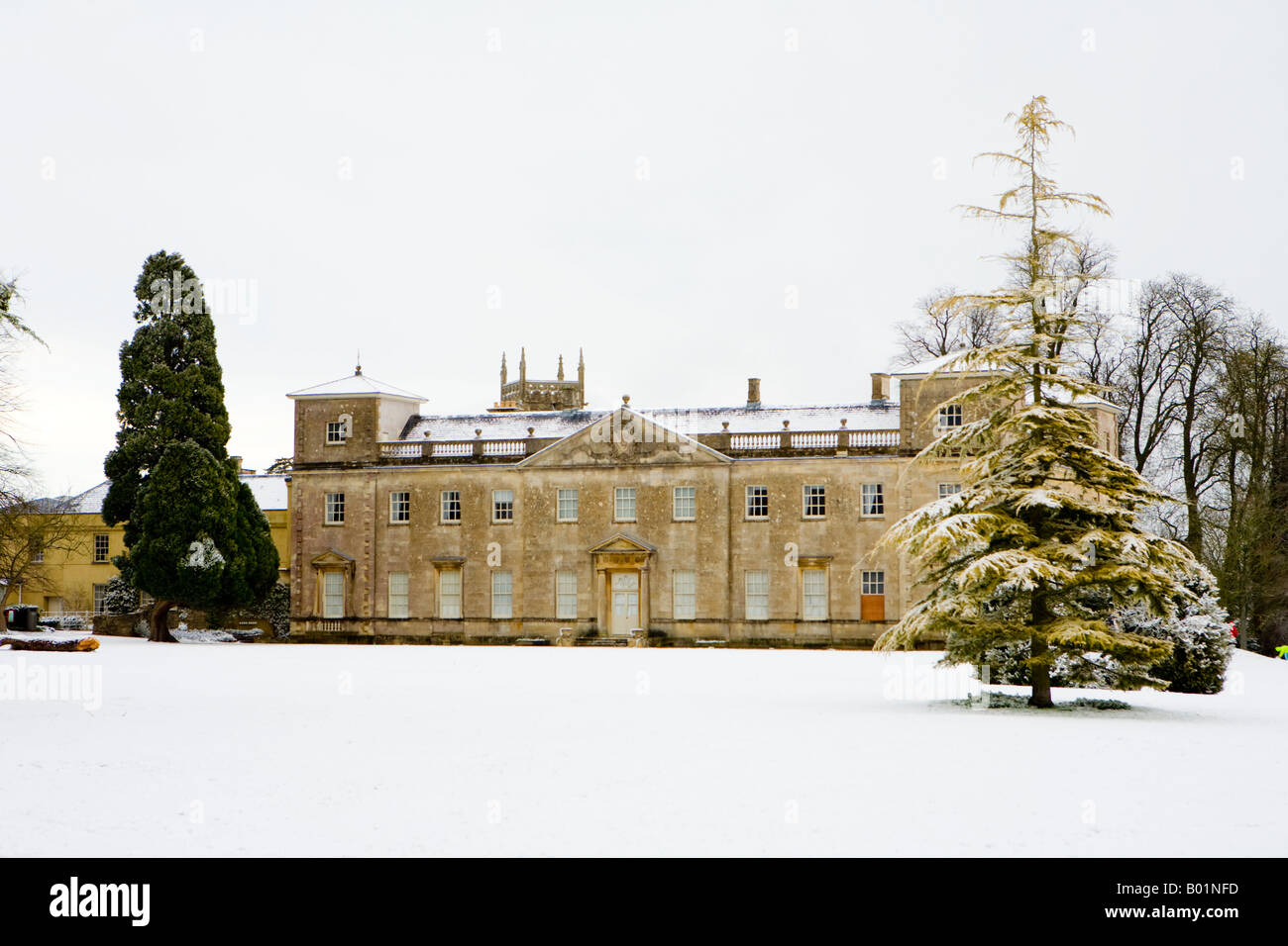 Lydiard House Swindon with snow Stock Photo - Alamy