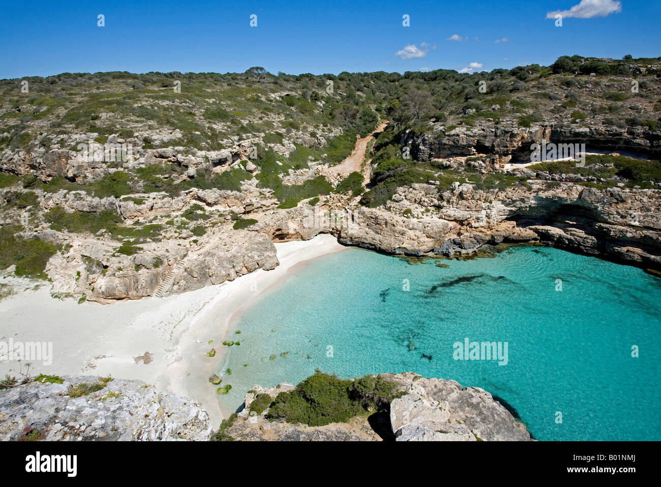 Es Calo des Marmols beach.Mallorca Island.Spain Stock Photo - Alamy