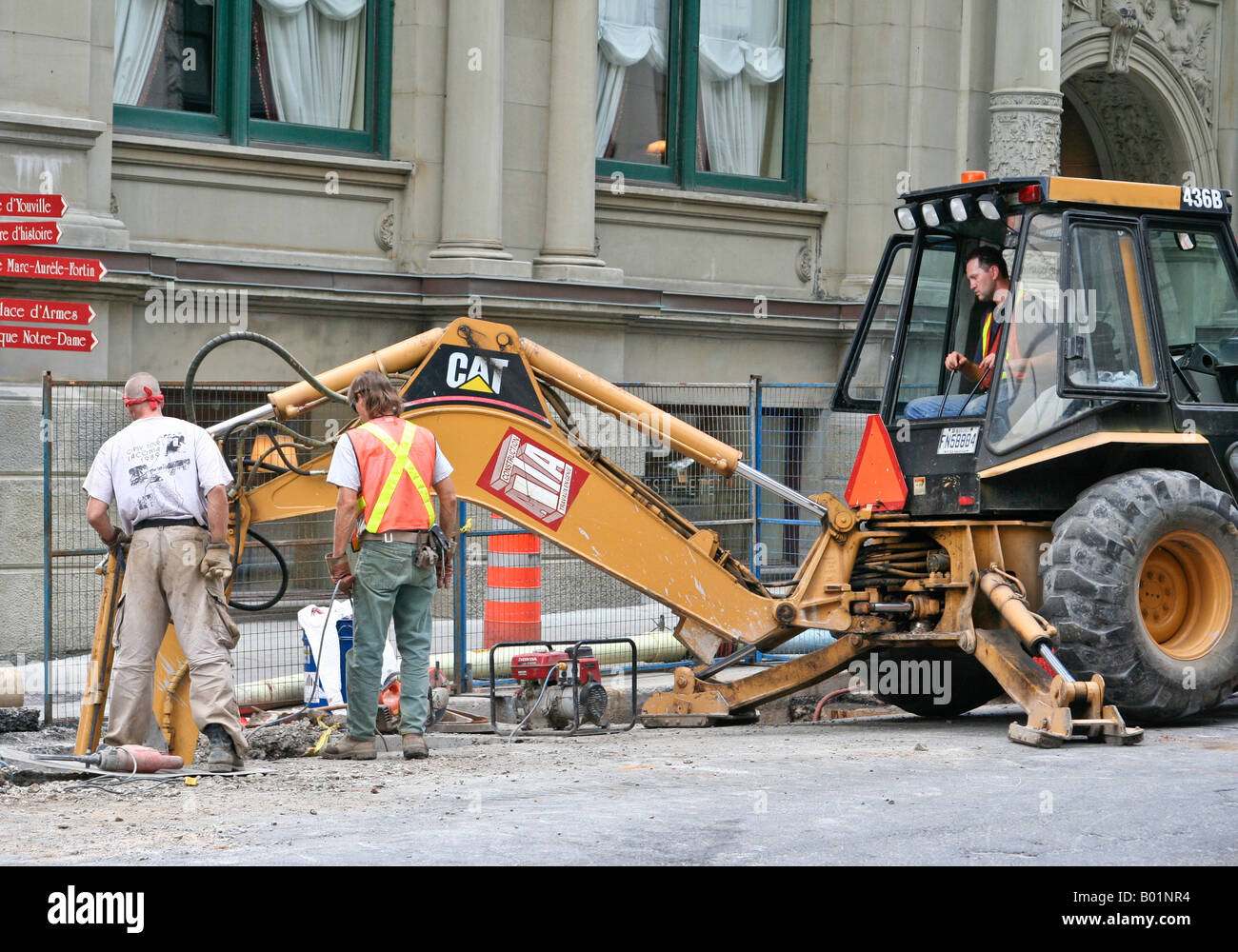 workers repairing underground communications Stock Photo - Alamy