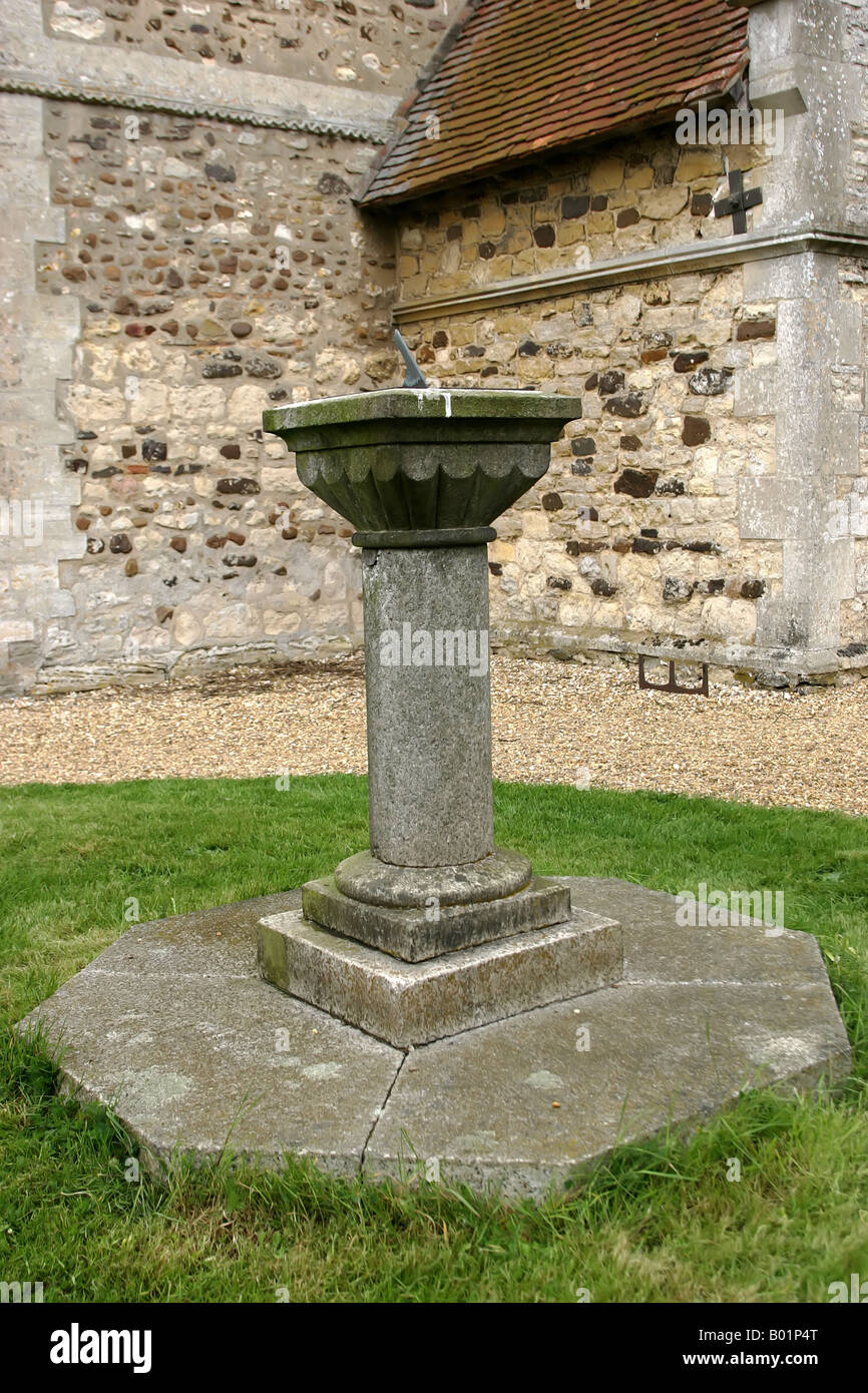 Sundial at St Michael's Church, Stewkley, Buckinghamshire, UK Stock ...