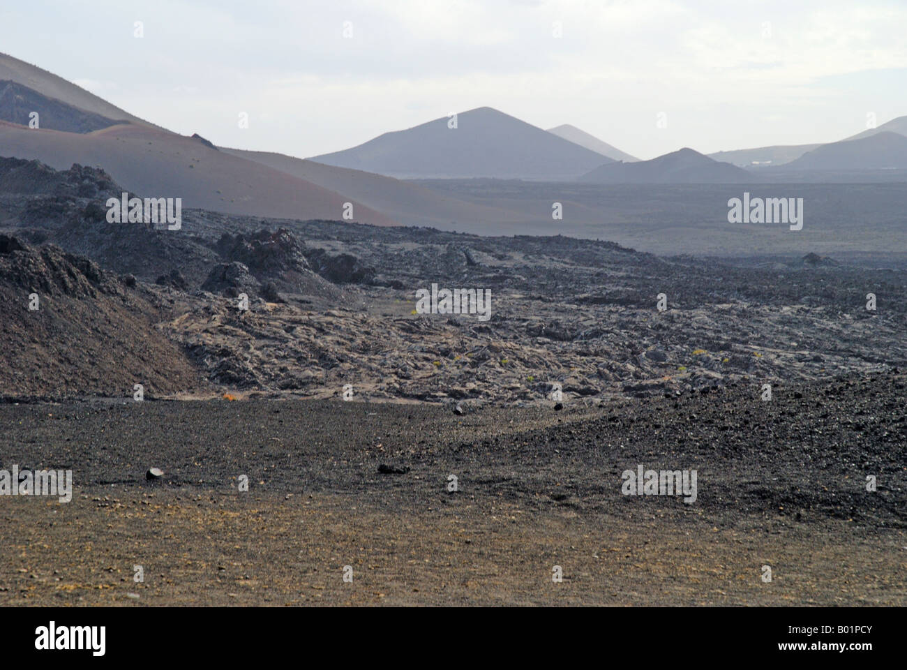 In the Fire Mountains in Lanzarote in the Canary Islands Stock Photo ...
