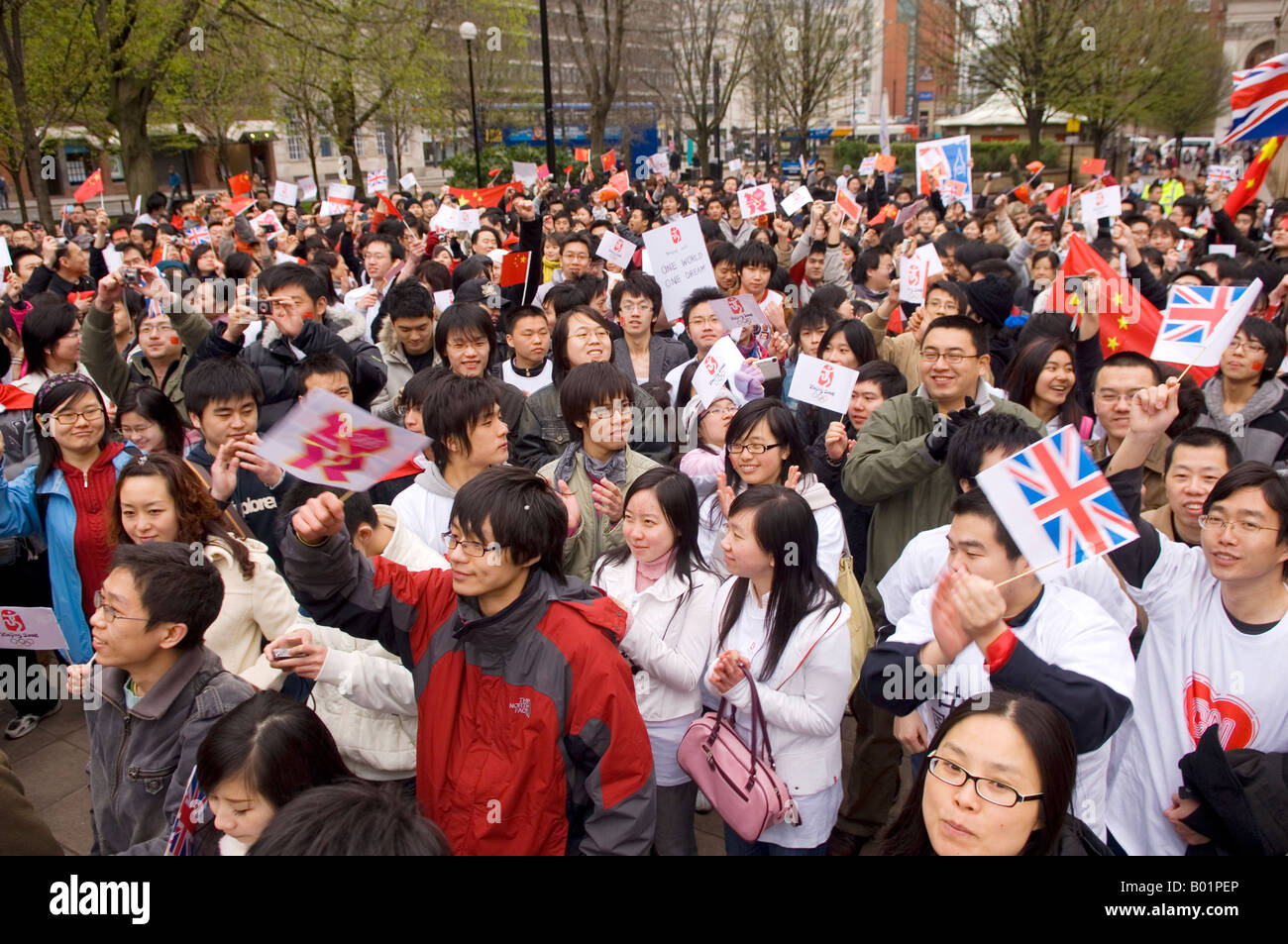 Chinese people in Manchester City centre UK Stock Photo - Alamy