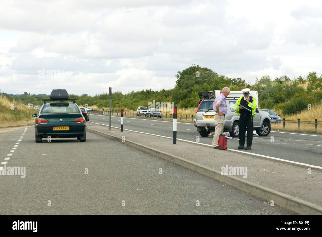 Police at road traffic accident Stock Photo - Alamy