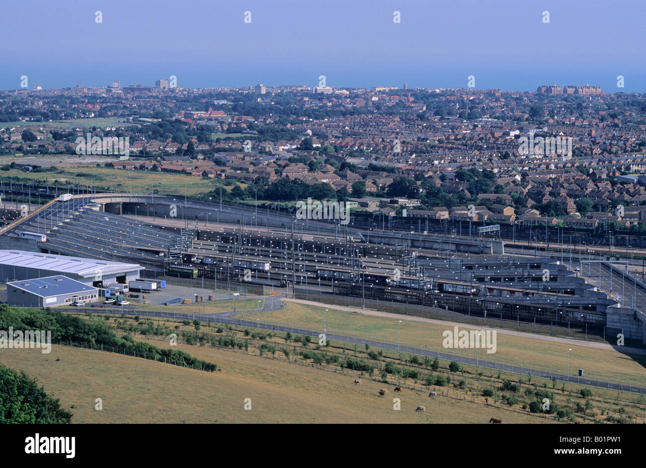 Channel Tunnel Rail terminal, Folkestone, Kent, England, UK Stock Photo ...