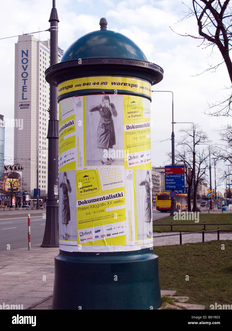 billboard in central Warsaw, Poland Stock Photo - Alamy