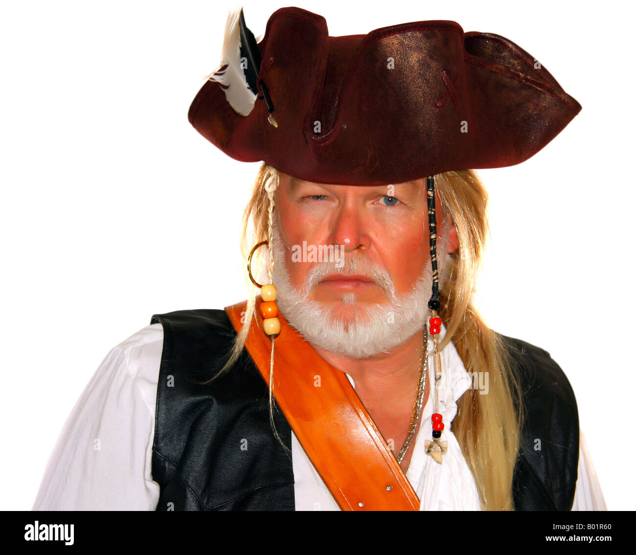 Portrait of Captain Whitebeard (isolated on white Stock Photo - Alamy
