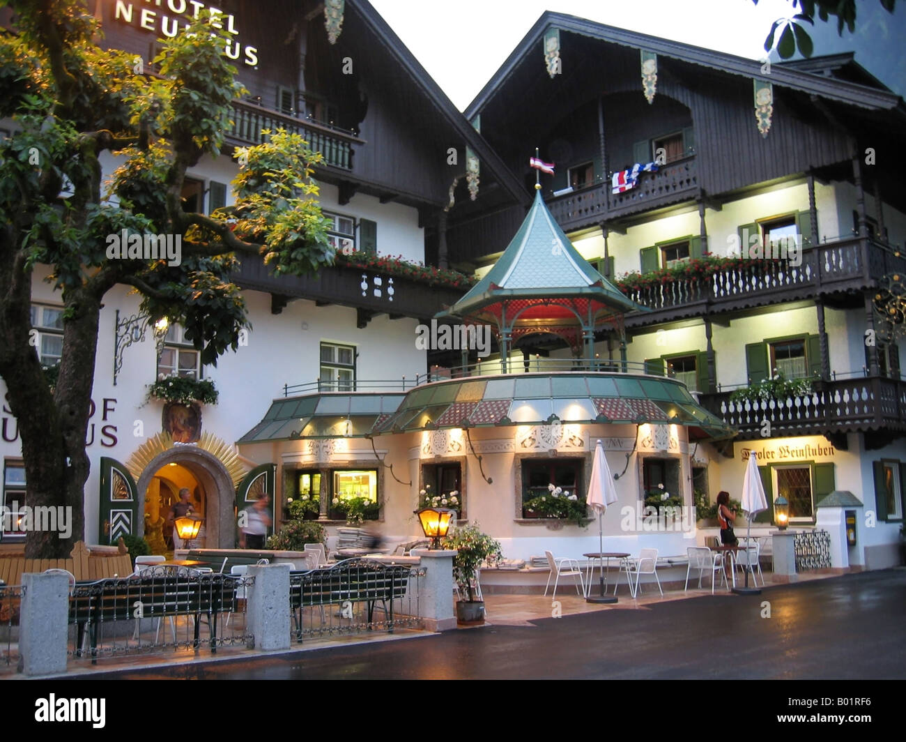 Gasthof Neuhaus family restaurant Mayrhofen Tyrol Austria Stock Photo ...