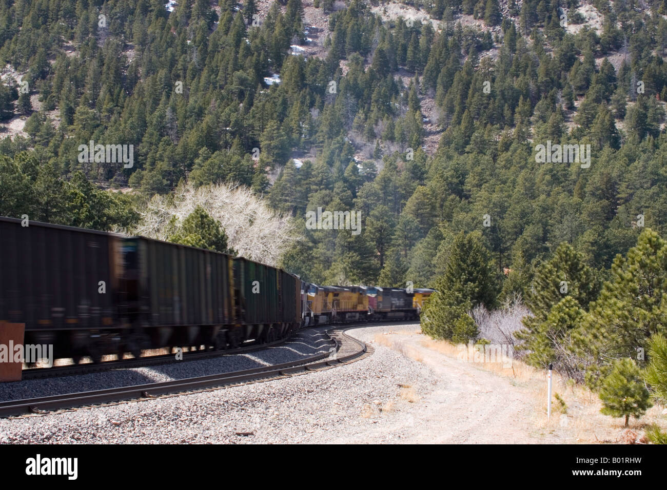 Mountains freight train hi-res stock photography and images - Alamy