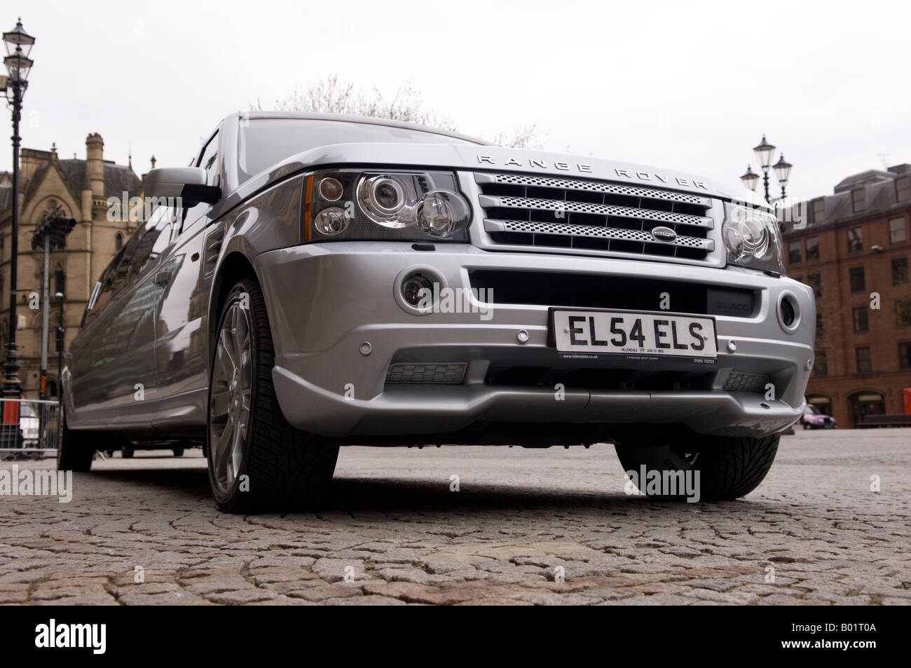Range Rover limo car in Albert Square Manchester UK Stock Photo - Alamy