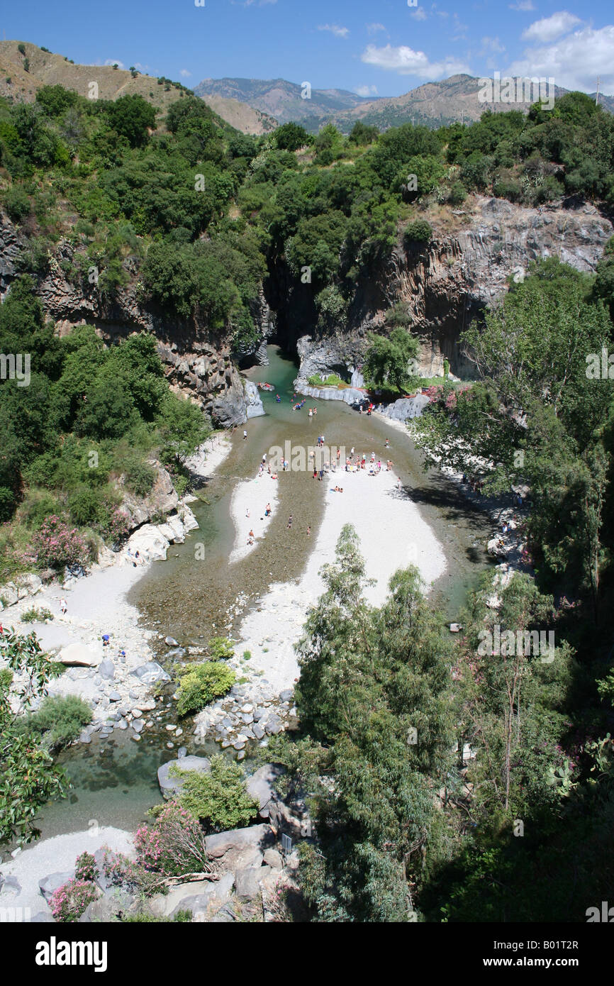 Alcantara Gorge, Sicily Italy Stock Photo - Alamy