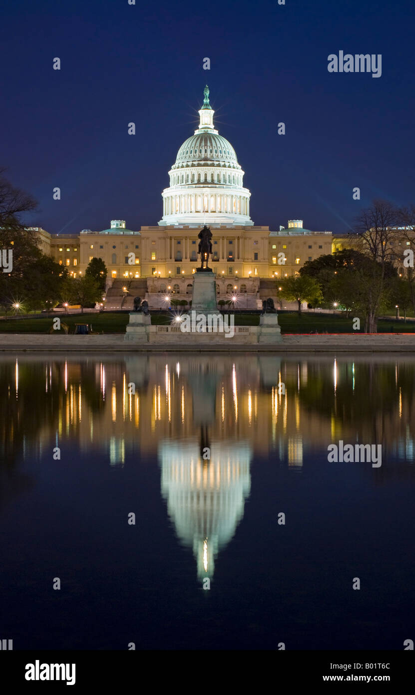 US Capitol Building at Dusk on Capitol Hill in Washington DC ...