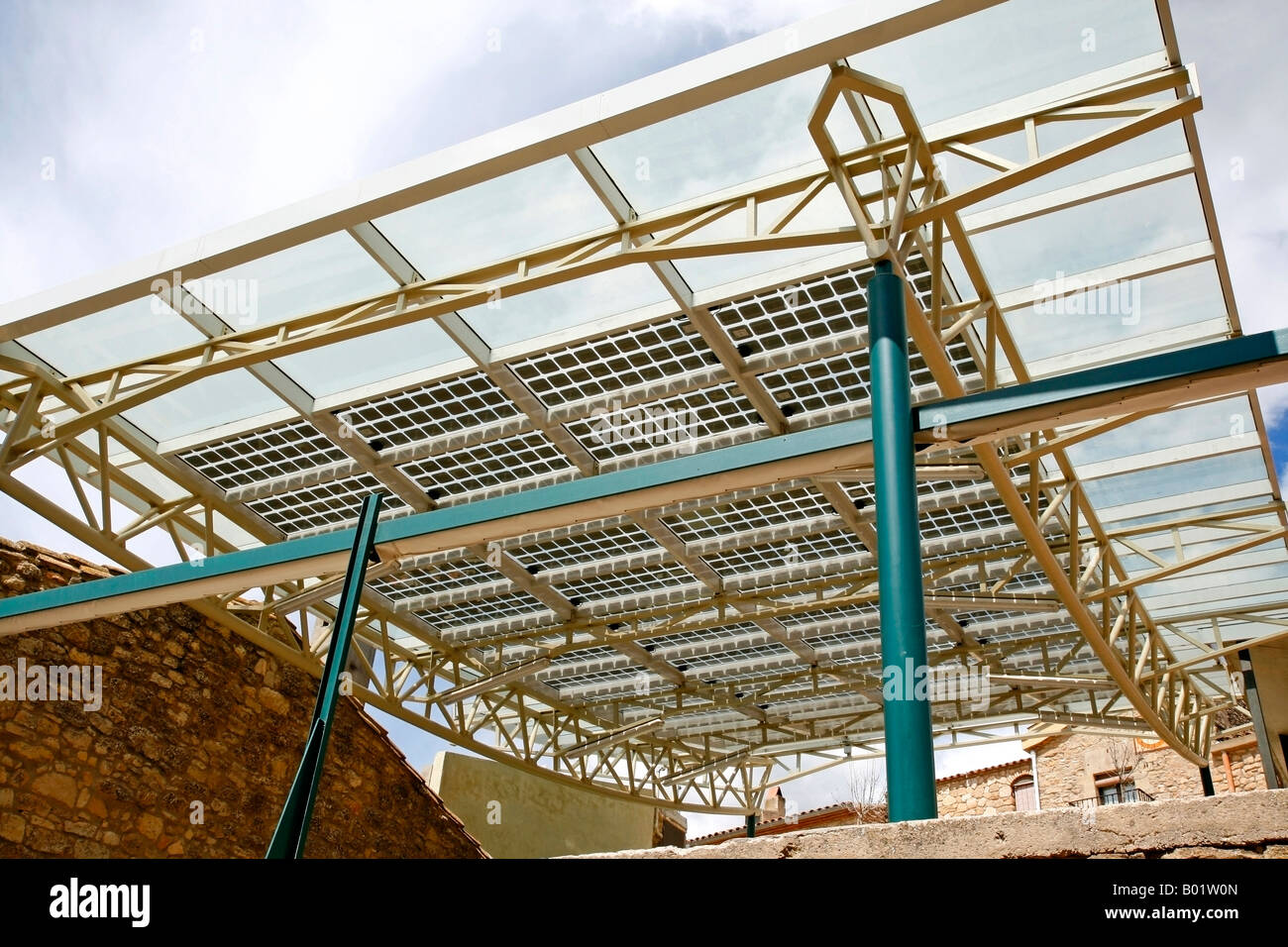 Photovoltaic cells structure for solar energy Senan Tarragona Catalonia ...