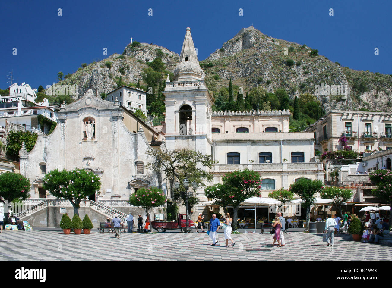 Taormina in sicily view Cut Out Stock Images & Pictures - Alamy
