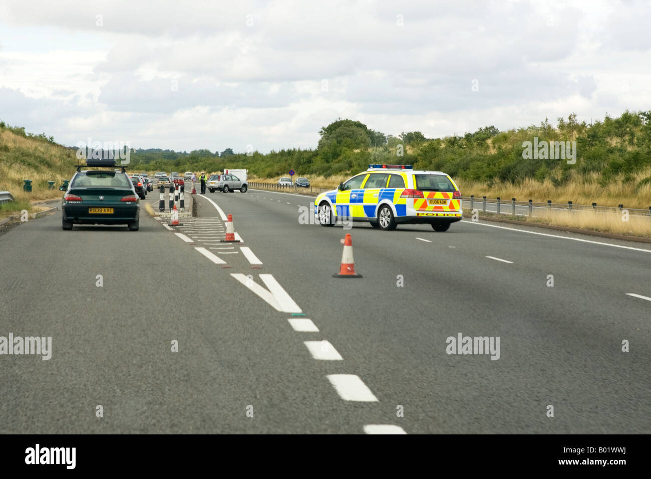 Police at road traffic accident Stock Photo - Alamy