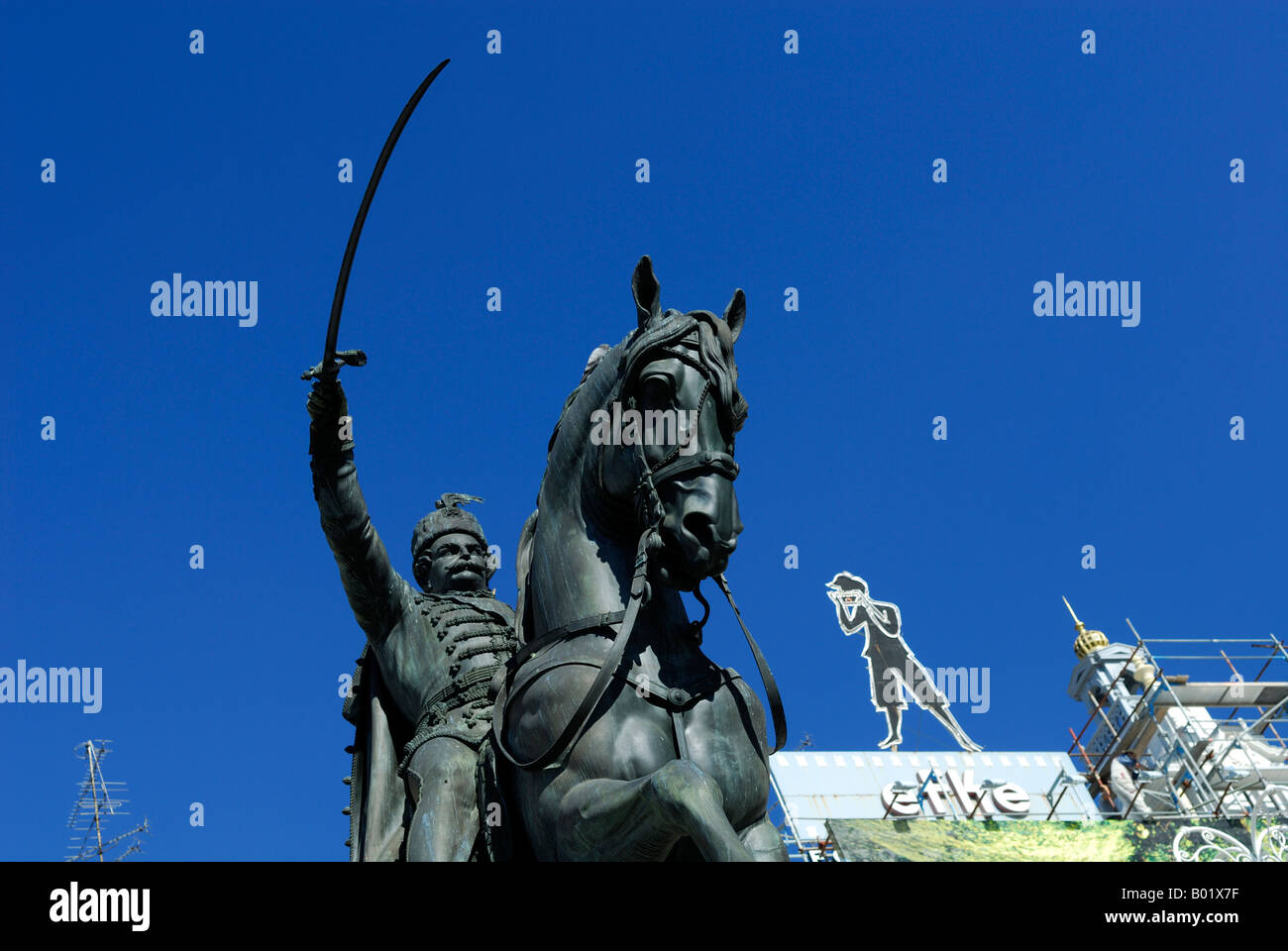 Statue of Ban Josip Jelacic in Ban Jelacic Square (trg Bana Jelacica ... Statue of Ban Josip Jelacic in Ban Jelacic Square (trg Bana Jelacica ...
