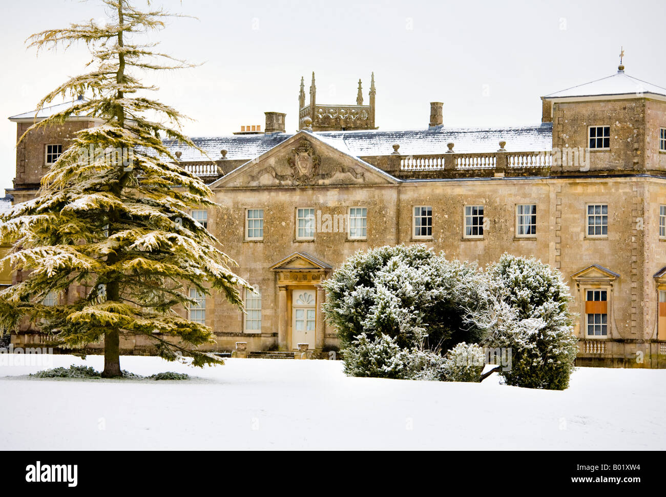 Lydiard House Swindon with snow Stock Photo - Alamy