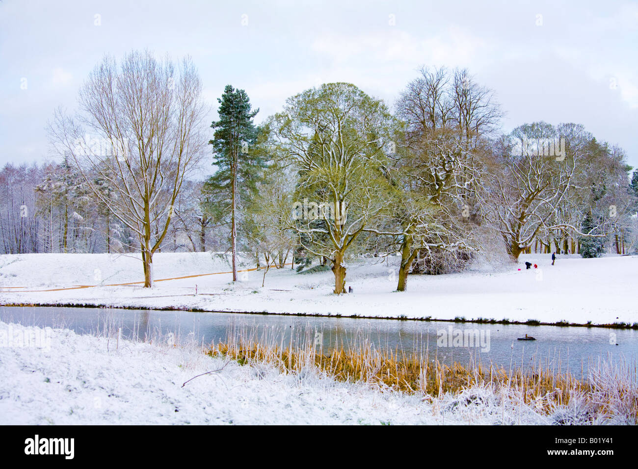 Lydiard Park Swindon with snow Stock Photo - Alamy