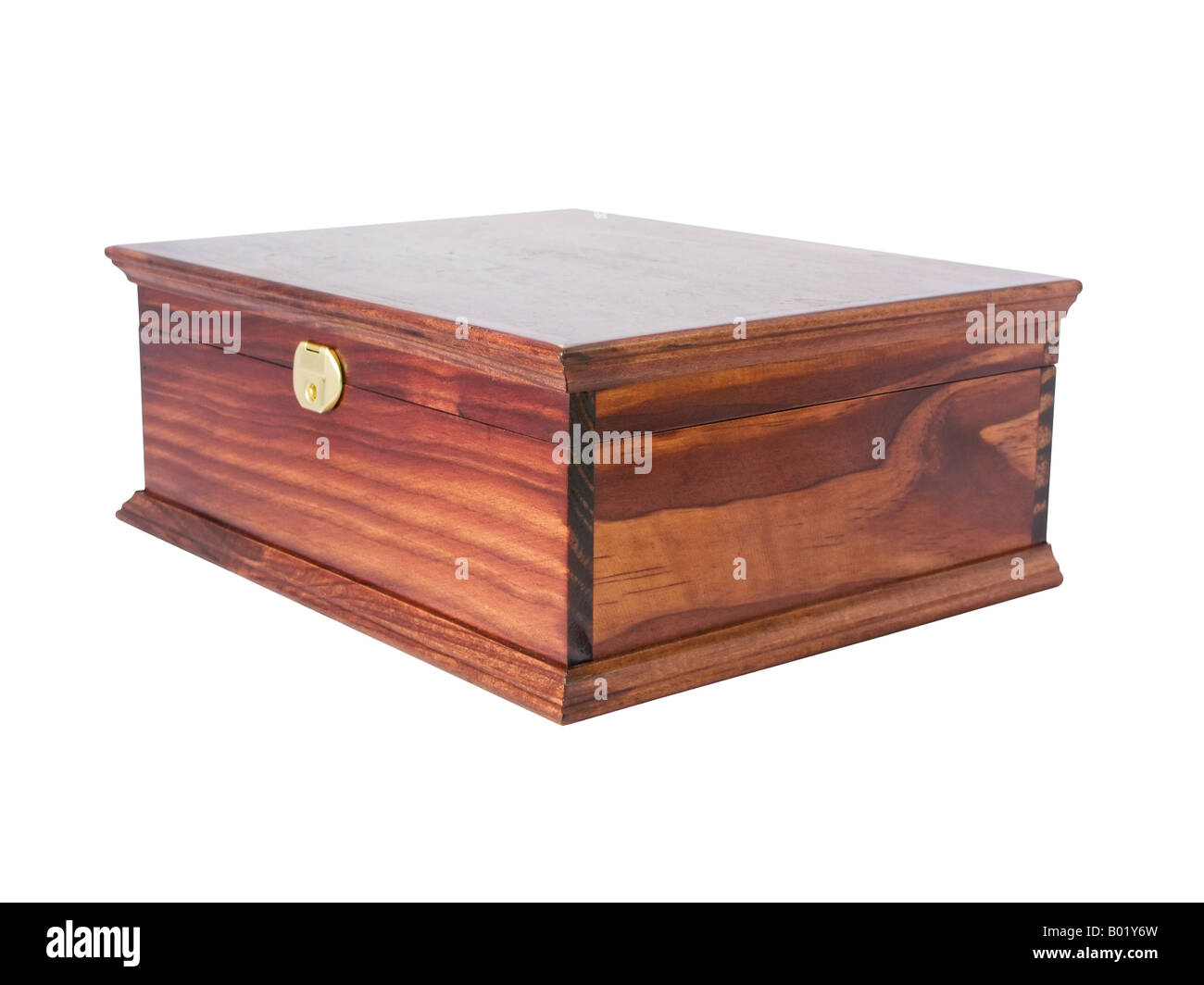 wooden box isolated on white background Stock Photo - Alamy