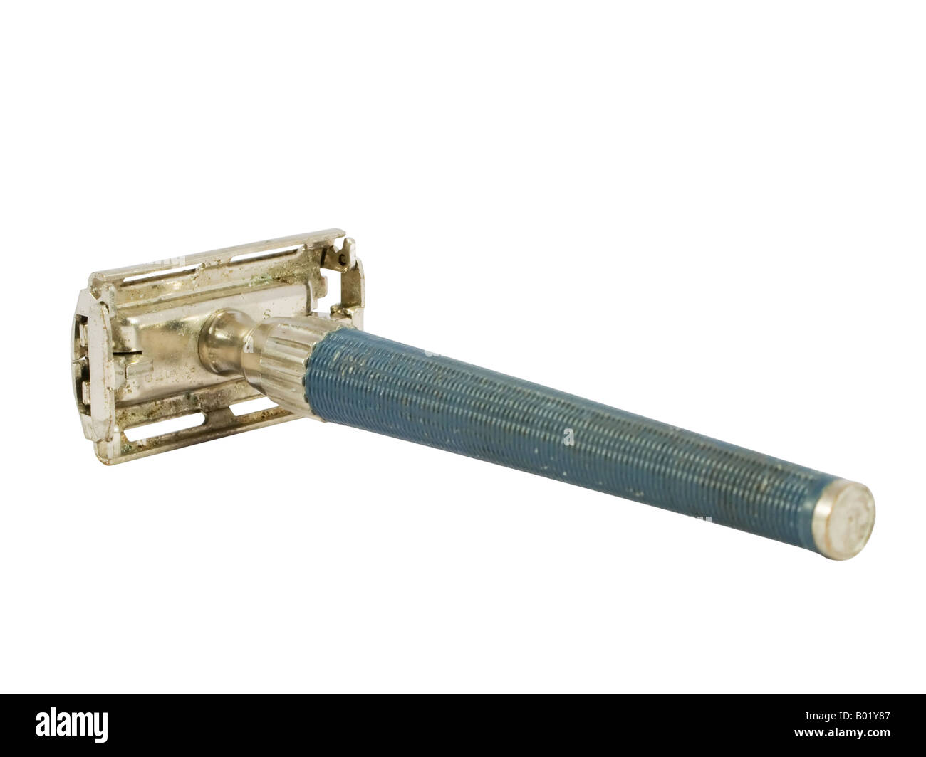old razor isolated on white Stock Photo - Alamy