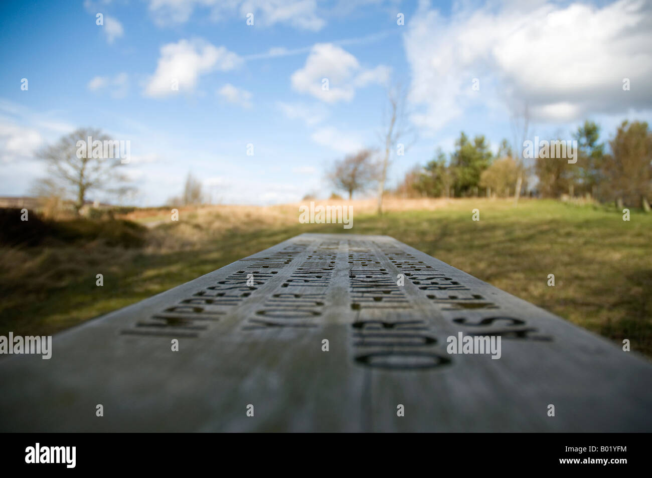 Bench Top Poem Stock Photo - Alamy