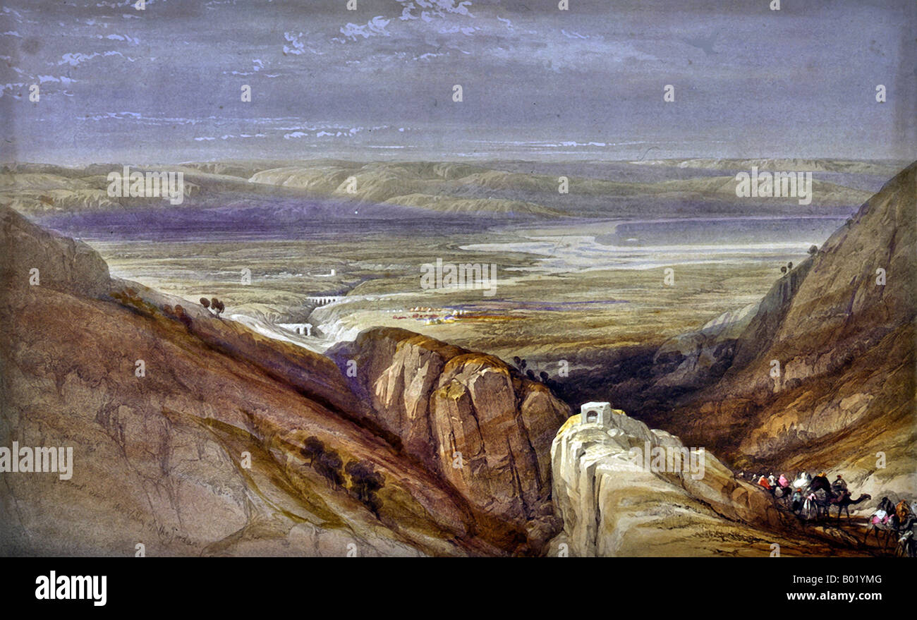 Descent upon the Valley of Jordan Stock Photo - Alamy