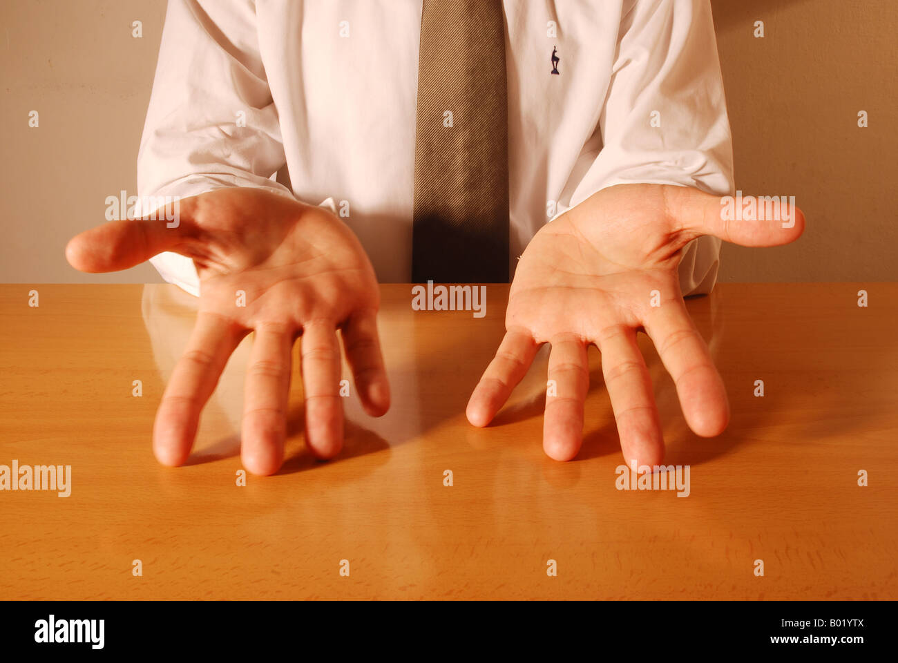 Hand gestures: showing hand's palms Stock Photo - Alamy