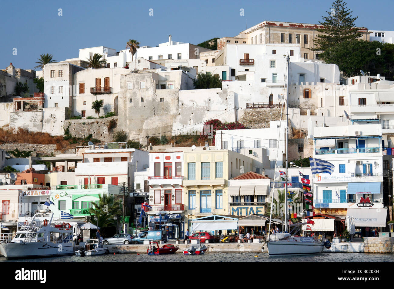 View of the town Hora, Naxos, the Cyclades, Greece Stock Photo - Alamy