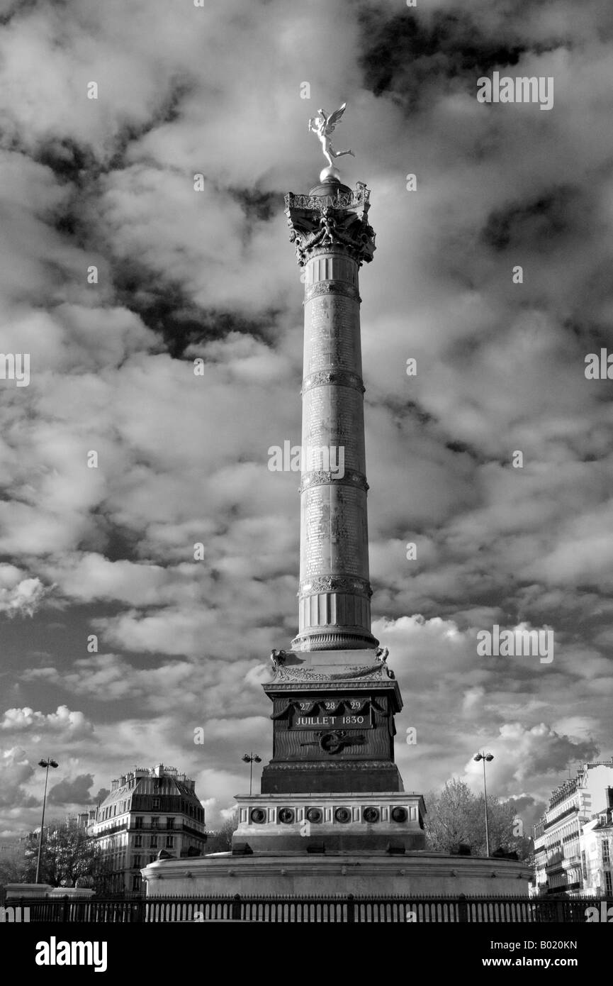 Colonne de Juillet, Place de la Bastille, Paris, France, Europe Stock ...