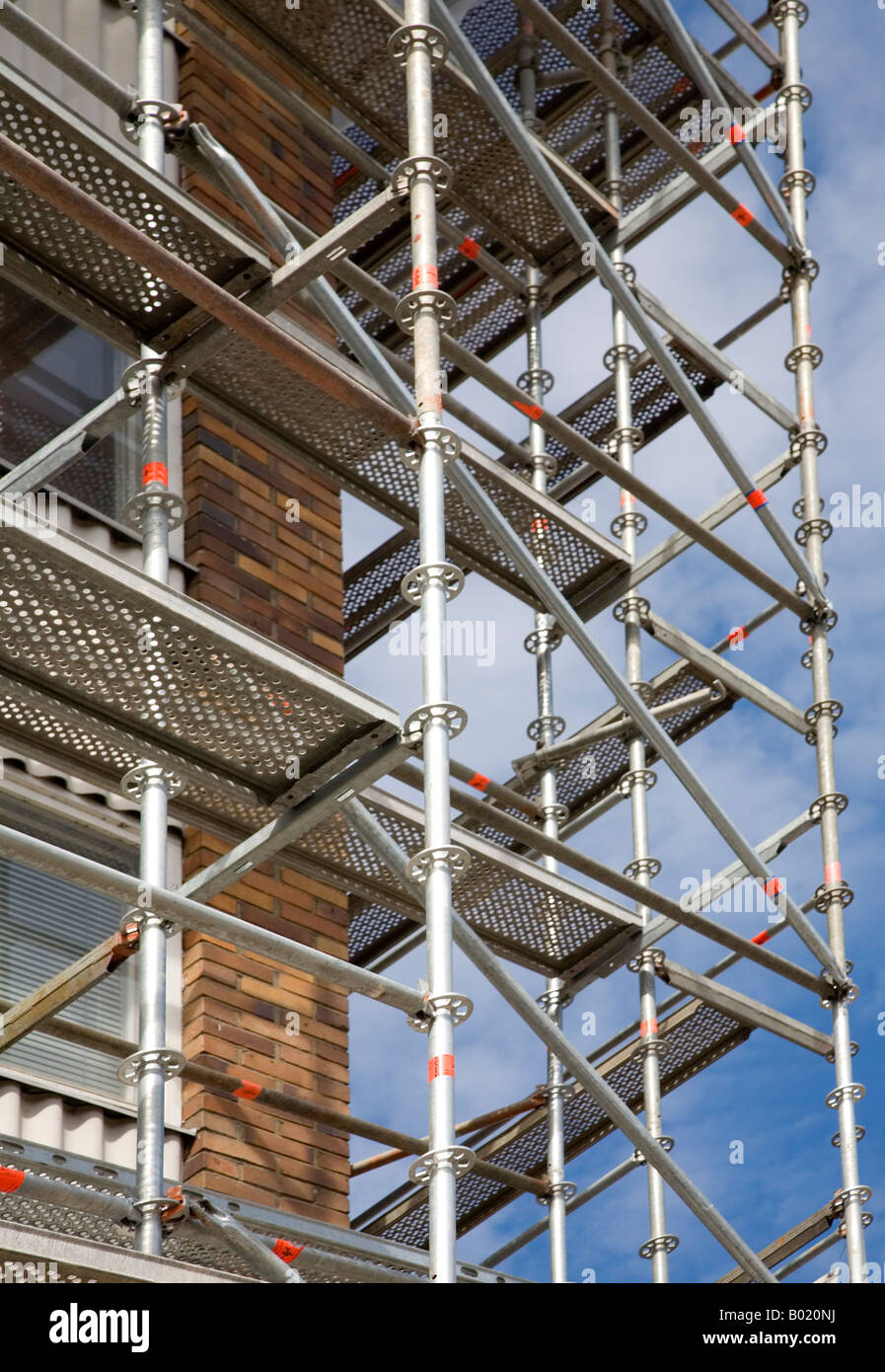 Closeup of scaffolding at building wall , Finland Stock Photo - Alamy